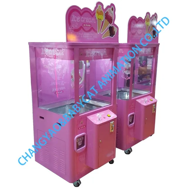 Hot Selling Ice Cream Crane Claw Vending Game Machine Custom ...