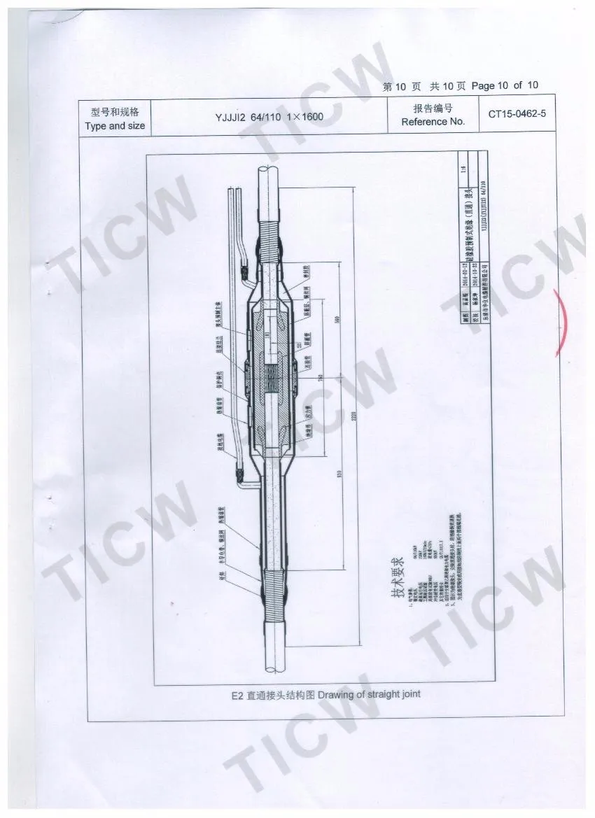 High Voltage Straight Through Joint - Buy 110kv Pre-fabricate ...