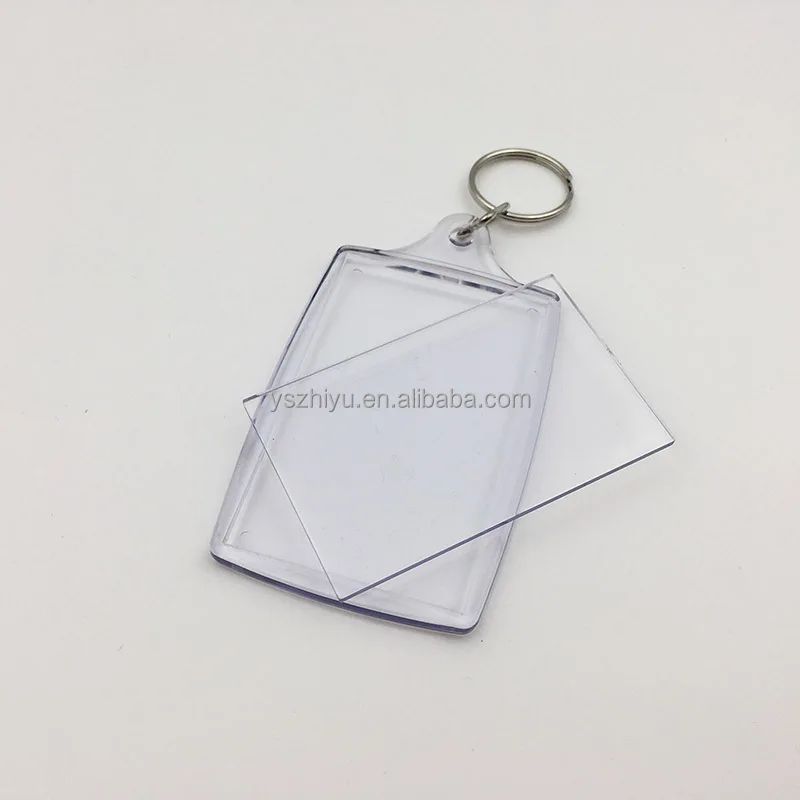 Blank Acrylic Keychain,Picture Insert Plastic Photo Frame Key Chain ...