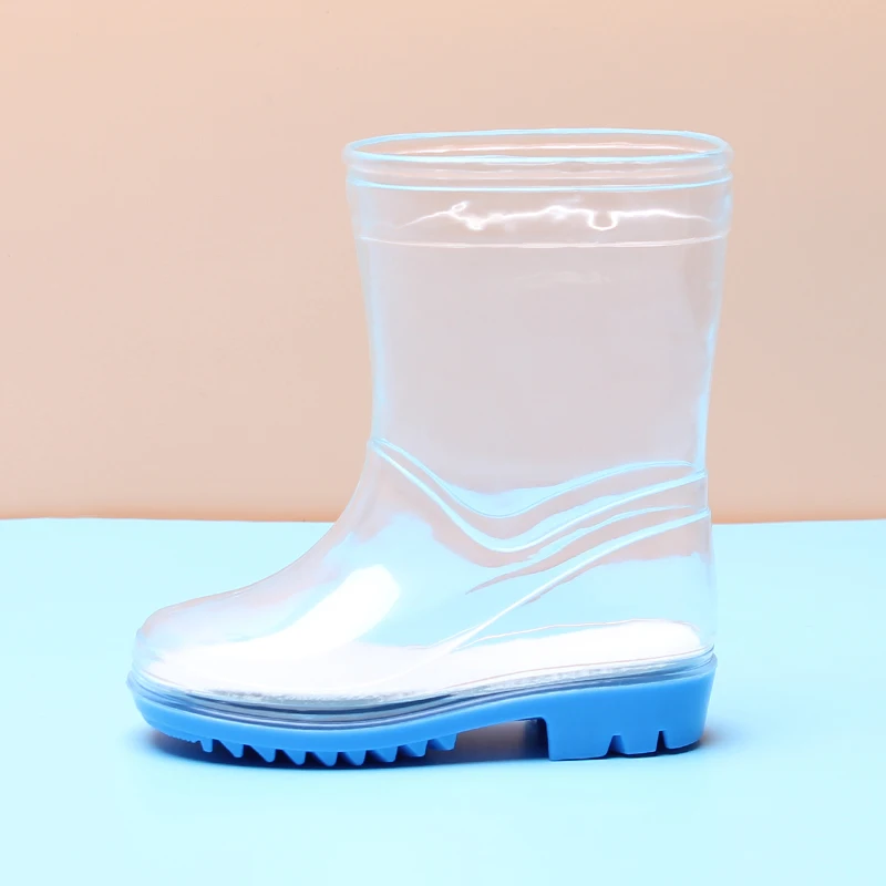 Light Weight Kids Pvc Rain Boots With Transparent Color Pvc Made - Buy ...