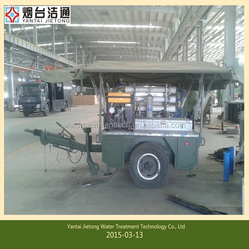 Trailer Portable Salt Water Desalination Machine/mobile Reverse Osmosis ...
