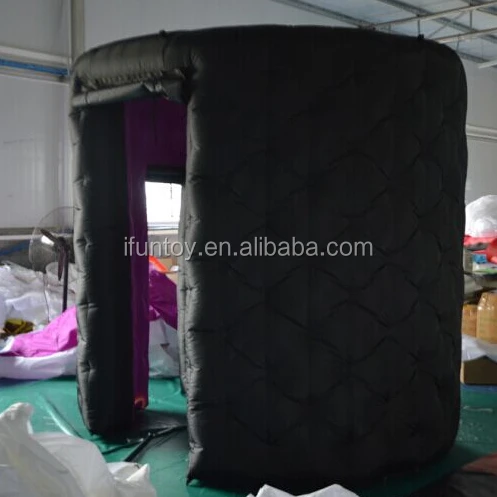 Inflatable Led Photobooth Enclosure Inflatable Oval Photo Booth Black ...