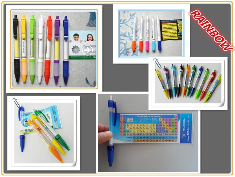 Retractable Banner Rubber Grip Ballpoint Pen Ch-6120 Message Customized ...