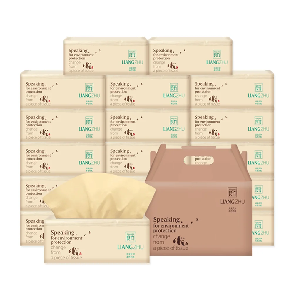 Soft Environmentally-friendly Healthy Unbleached Virgin Bamboo Facial ...