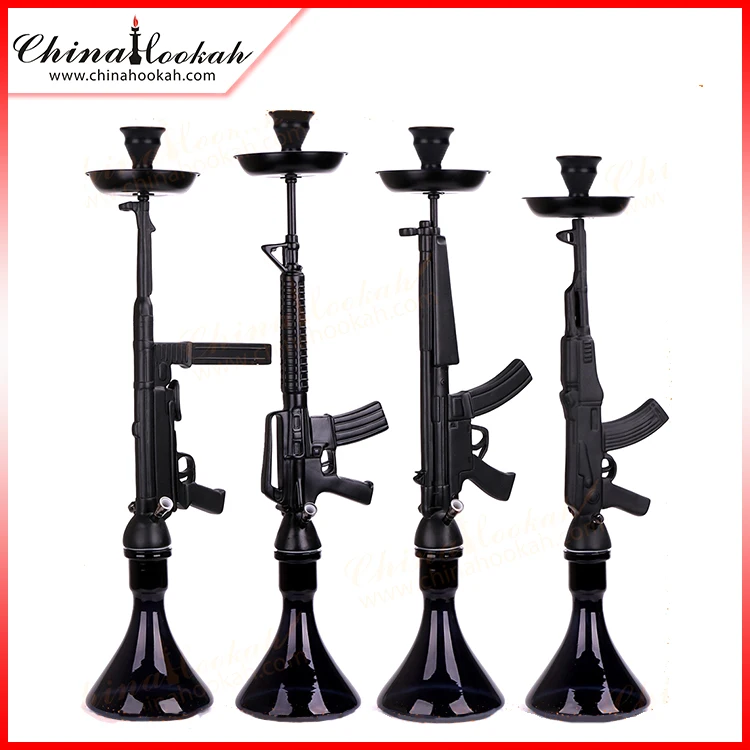 Designer MOB AK47 M16 Gun Hookah - Lavender Resin