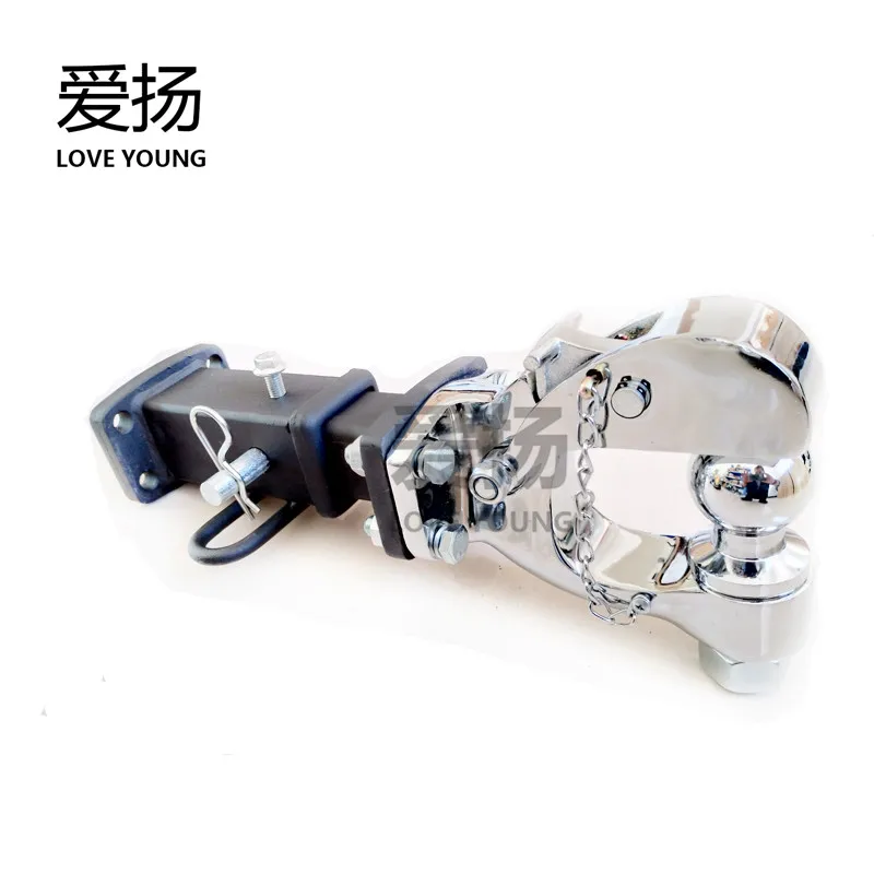 Steel Chrome 5t Universal Tow Parts Trailer Hook Hitch Ball Pintle Hook ...