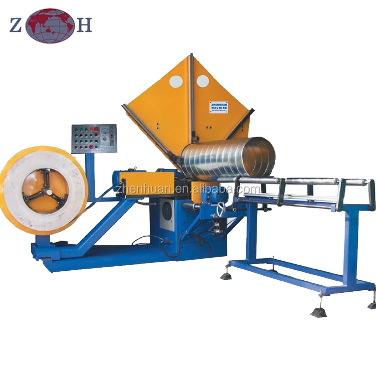 Plc Control Ventilation Purpose Round Hvac Duct Forming Machine - Buy ...
