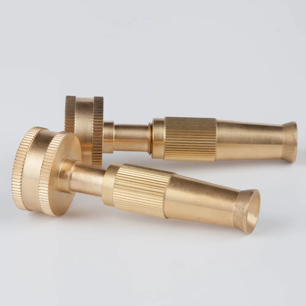 4" Adjustable Brass Garden Nozzle Fitting Brass Knurled High Pressure ...