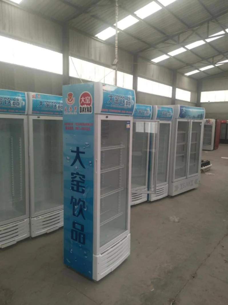 Single Door Sticker Beverage Showcase Display Cooler Cheap Price for ...