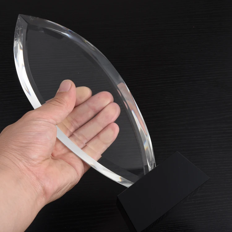 Promotion Leaf Shapes Crystal Trophy Herbalife Crytal Trophy Award ...