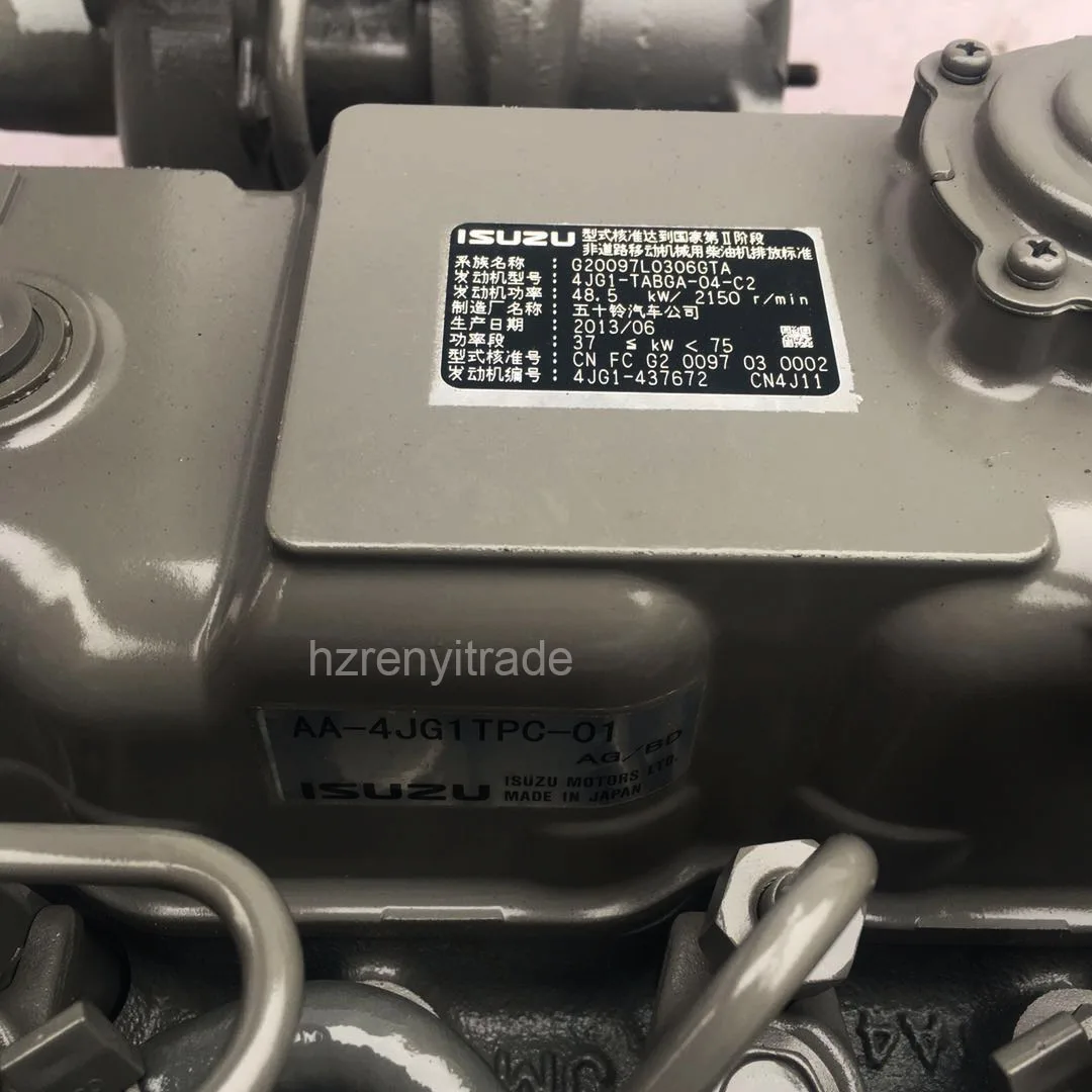 Zax 70 3.1l 4jg1-t 4jg1t 4jg1 Turbo Diesel Engine Assy 4jg1 Complete ...