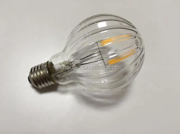 Solar Lamp G80 E27 Filament LED Pumpkin Light Bulbs 4W 6W 8W