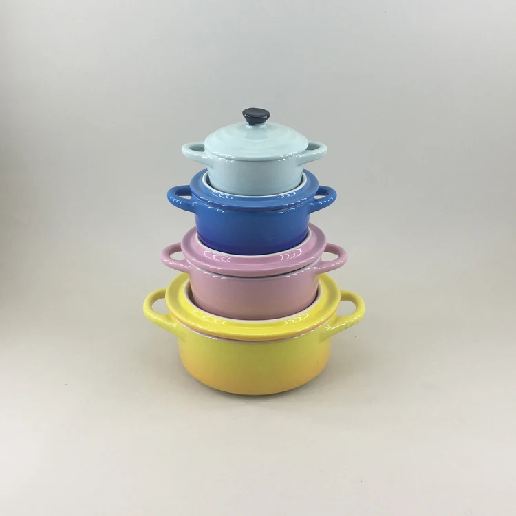 Home Cooking Ware - Colorful Nordic Stoneware C Casseroles