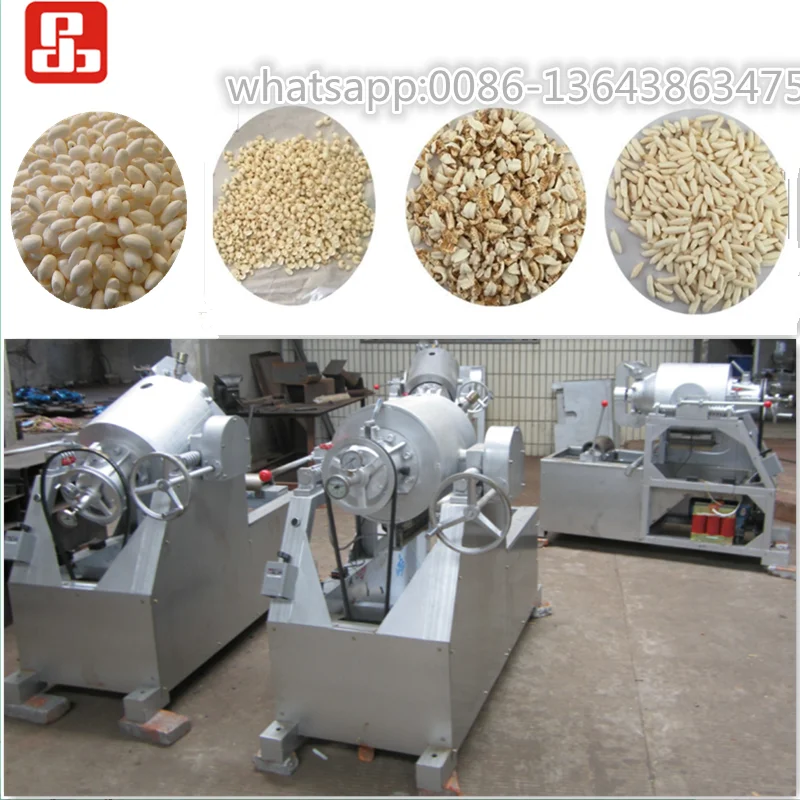 Airflow Puffed Corn Soybean Wheat Rice Puffing Cereal Snack Machine ...