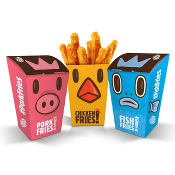 Fast Food French Fries Paper Box - Buy Folding Paper French Fries Box ...