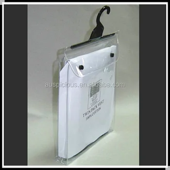 Pvc Hook Garment Poly Bag Pvc Clear Plastic Bag Pvc Bags Packaging ...