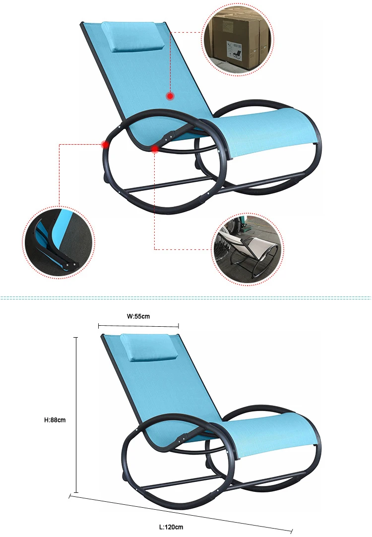 Ukea Patio Orbital Rocking Lounge Chair Gartenstuhl Gravity Zero Chair ...