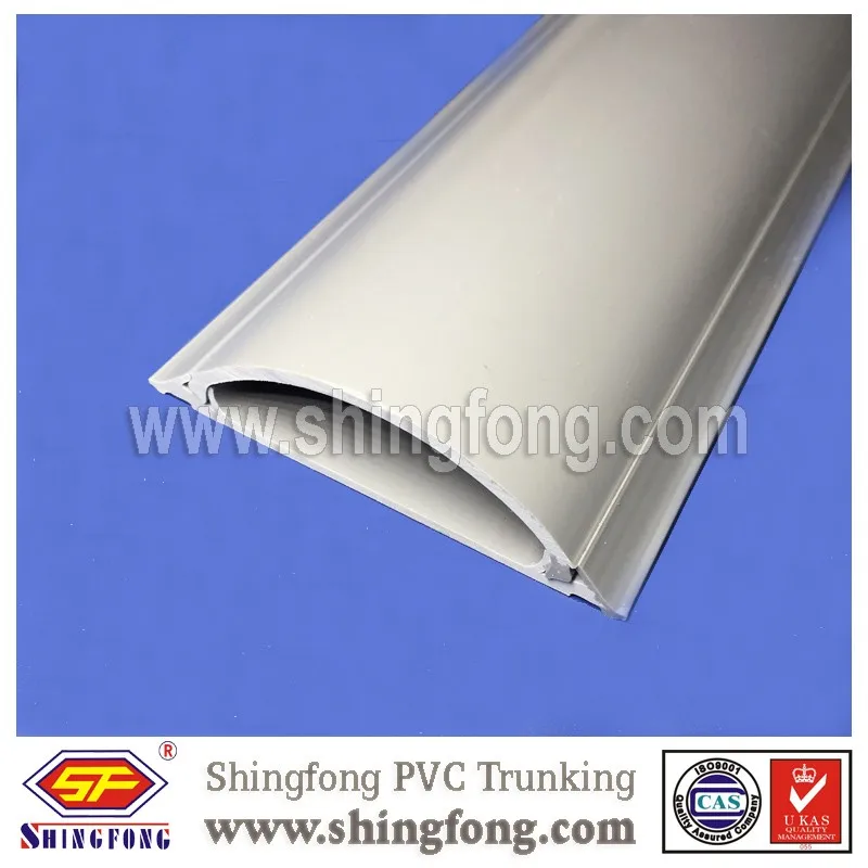 Saudi Arabia Gray PVC Floor Trunking - Half Moon Cable Duct Arc