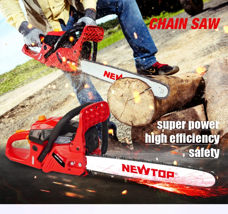 Chinese Newtop Chainsaw Gasoline Portable Chainsaw With Spare Parts For ...