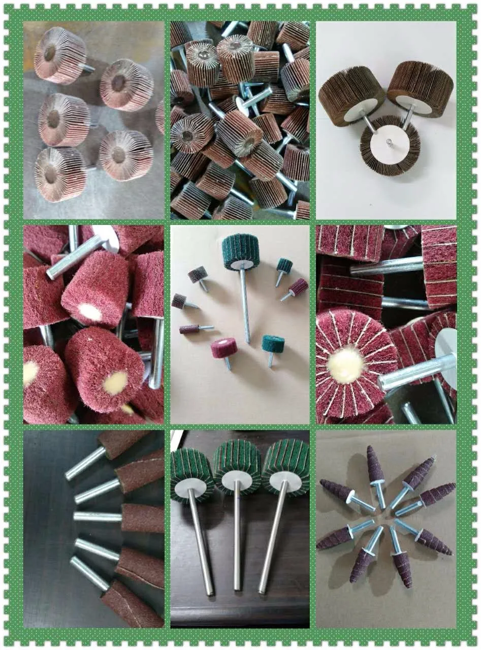 6mm Shank Abrasive Wheels Mounted Point Emery Cloth Flap Wheel With ...