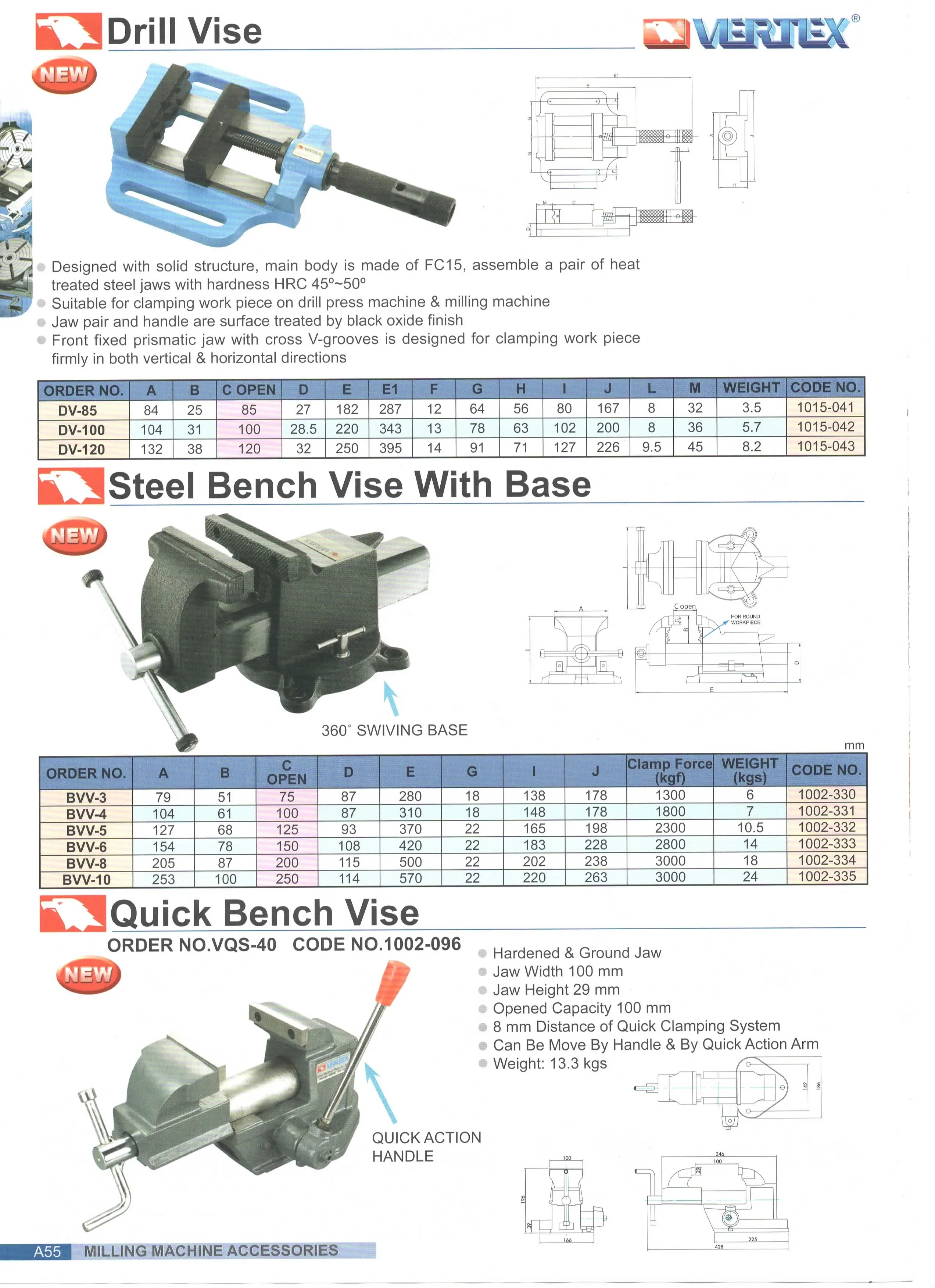 VERTEX Steel Bench Vise - Heavy Duty Welding & Woodworking Tool