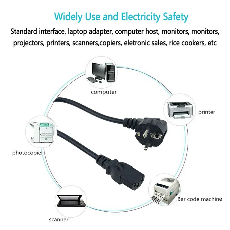Pure Copper EU Power Cables - Reliable Laptop Solutions