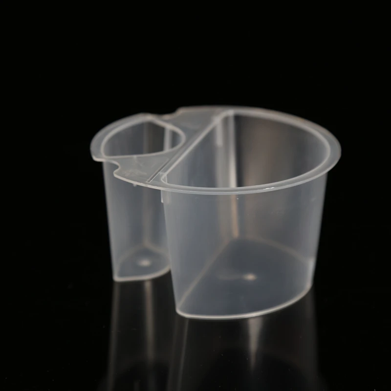 7oz PP Disposable Plastic Clear Two Compartment Food Cup
