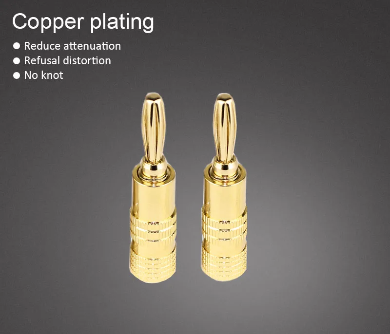 3mm 4mm 6mm Male Banana Plug 24k Gold Bullet Connector - Buy 6mm Banana ...