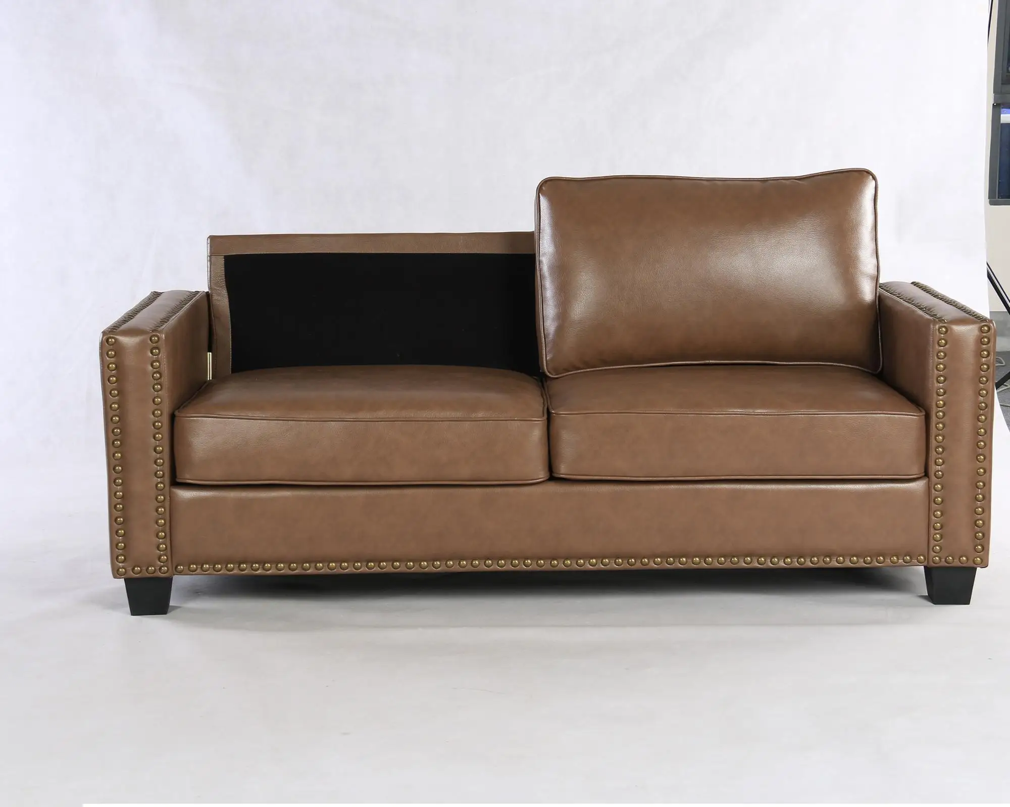 Upsable Fully Kd Upholstered Sofa Air Leather Settee Couch 3-steater ...