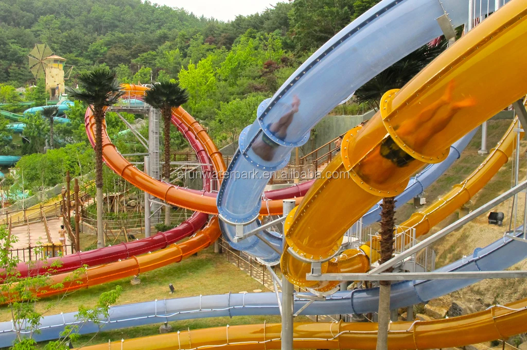 Translucent Colorful Closed Aqua Loop Slide - High Speed