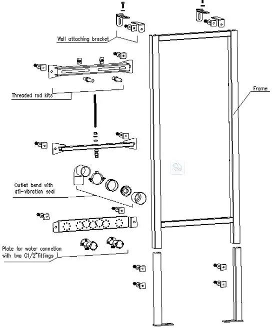 Frame For Wall-hung Wash Basin - Buy Wall-hung Basin Frame,Basin Frame ...
