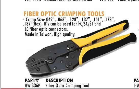 Fiber Optic Crimping Tool Hw-336p For Fc/sc/st And Lc Connector - Buy ...