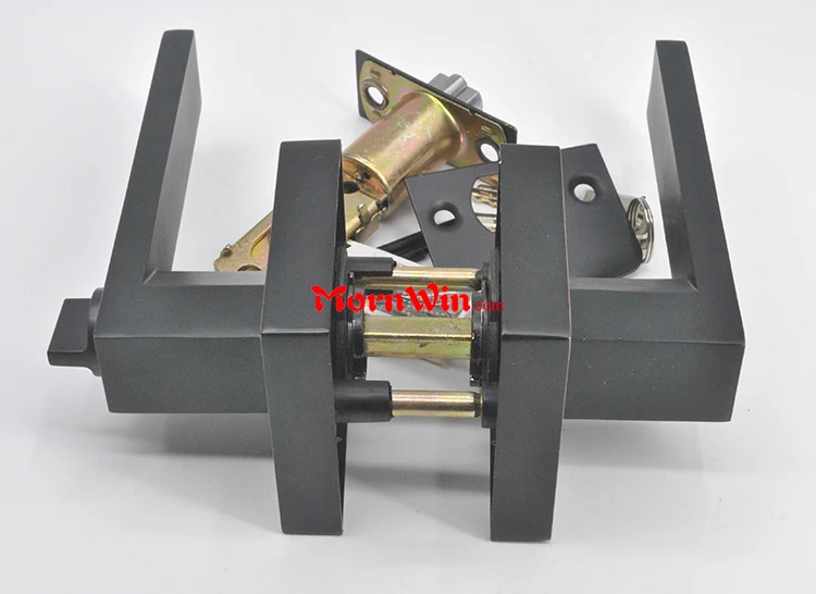 Heavy Duty Tubular Leverset Door Handles Locks Black Nickel