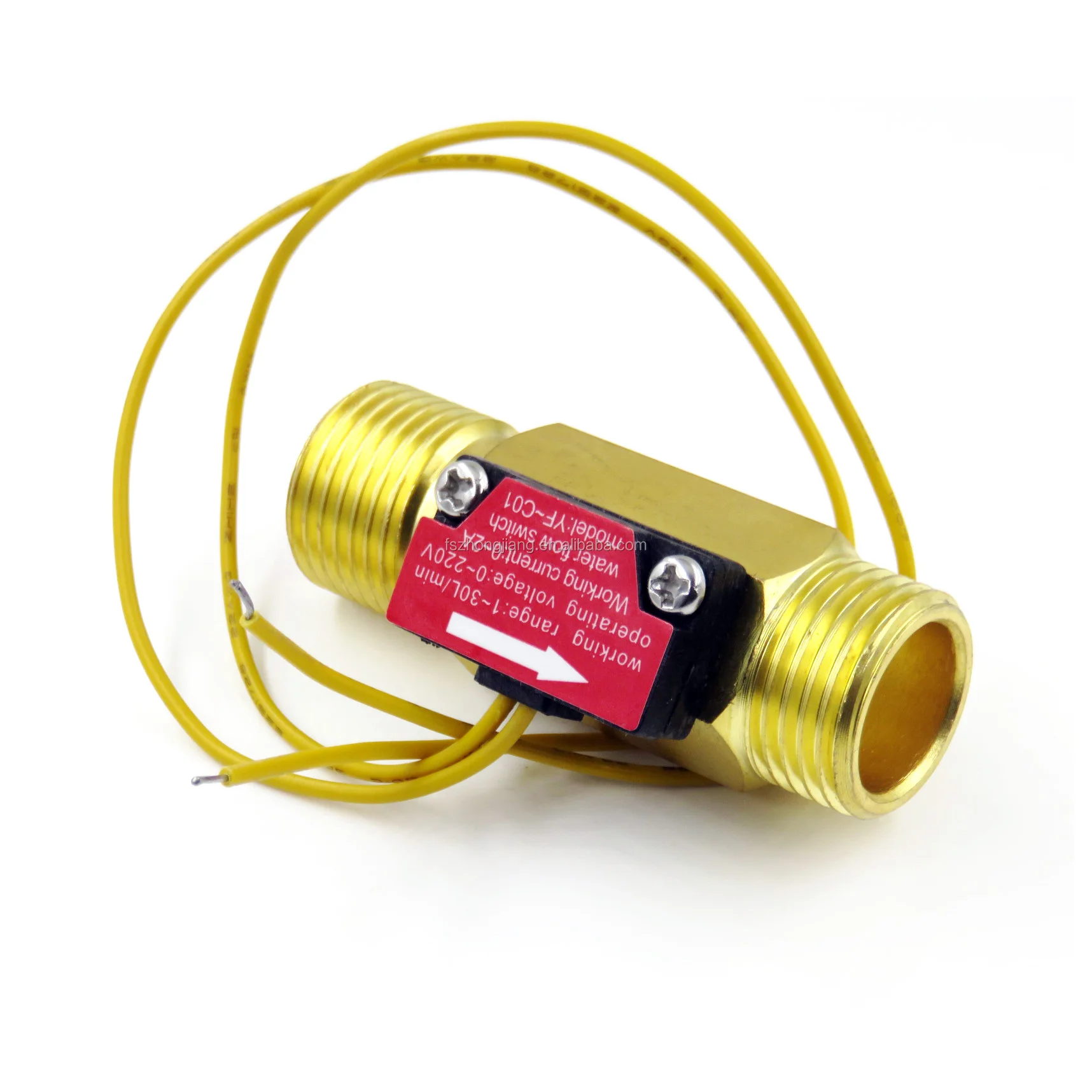 Sea Yf-c01 0-220v Liquid Water Flow Sensor Switch G1/2 Thread Ports ...