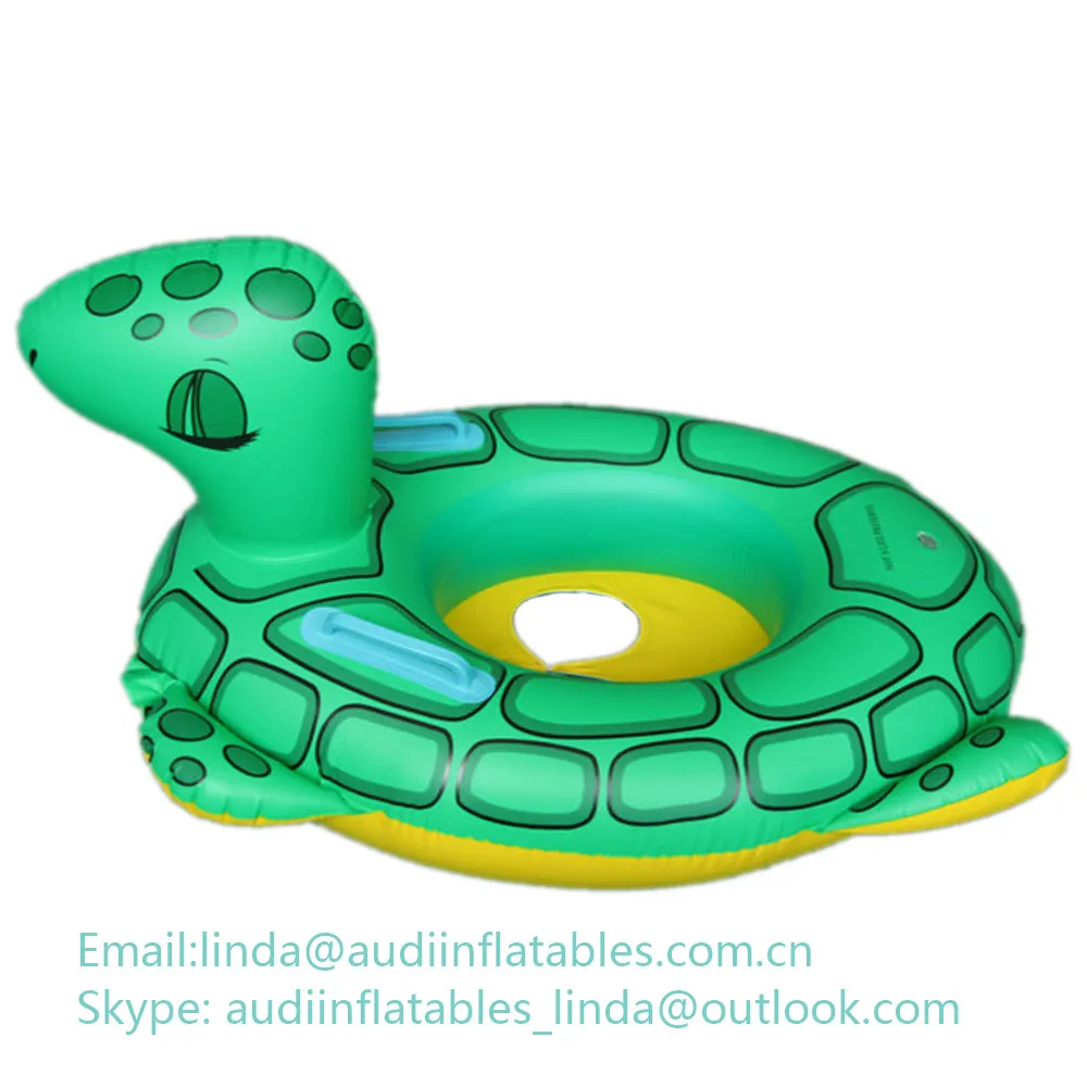 Kids Baby Cute Green Turtle Animal Inflatable Swim Ring Float Seat ...