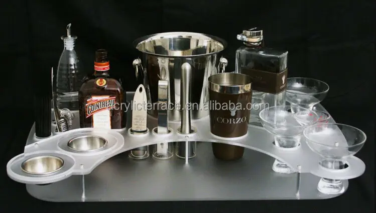 Ha14030104045-acrylic Bottle Service Tray-acrylic Hotel Serving Tray ...