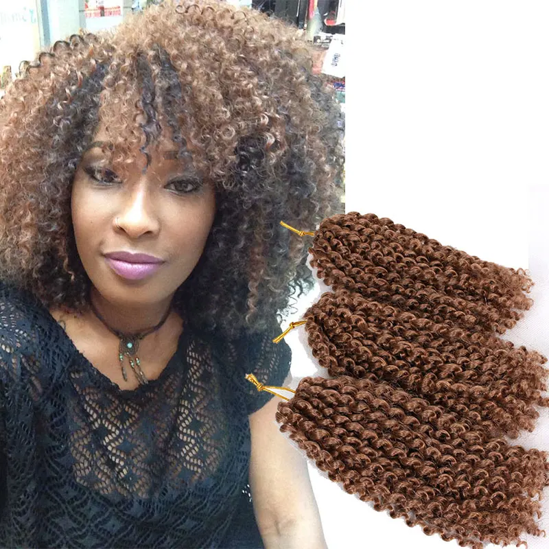 8" Ombre Colored Mali Bob Crochet Curls 3pcs/pack Havana Mambo Marley ...