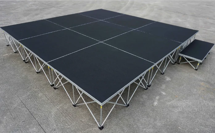 Stage With Black & White Skirts Aluminum Stage Riser Wholesale Smart ...