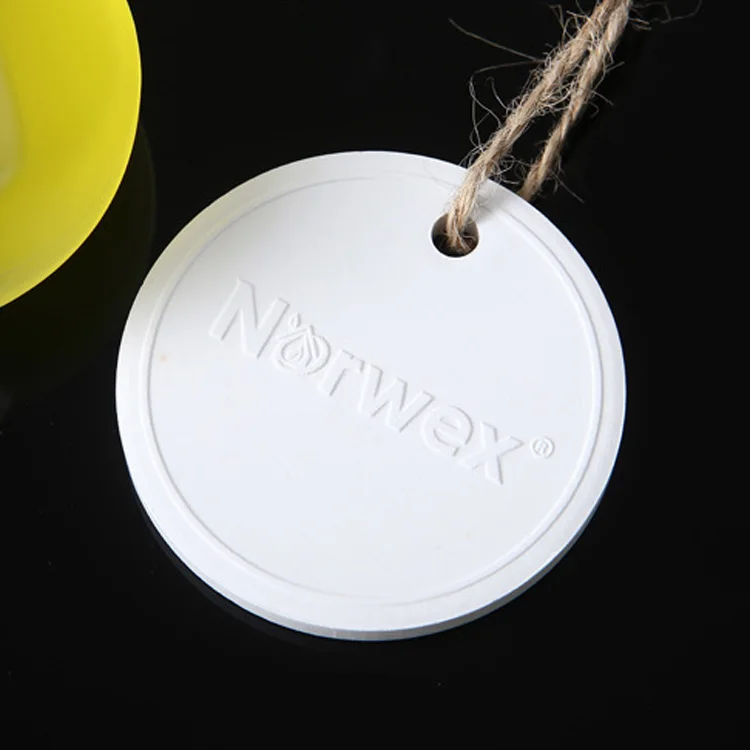 Round White Plaster Scented Hanging Ceramic Aroma Diffuser Stone ...