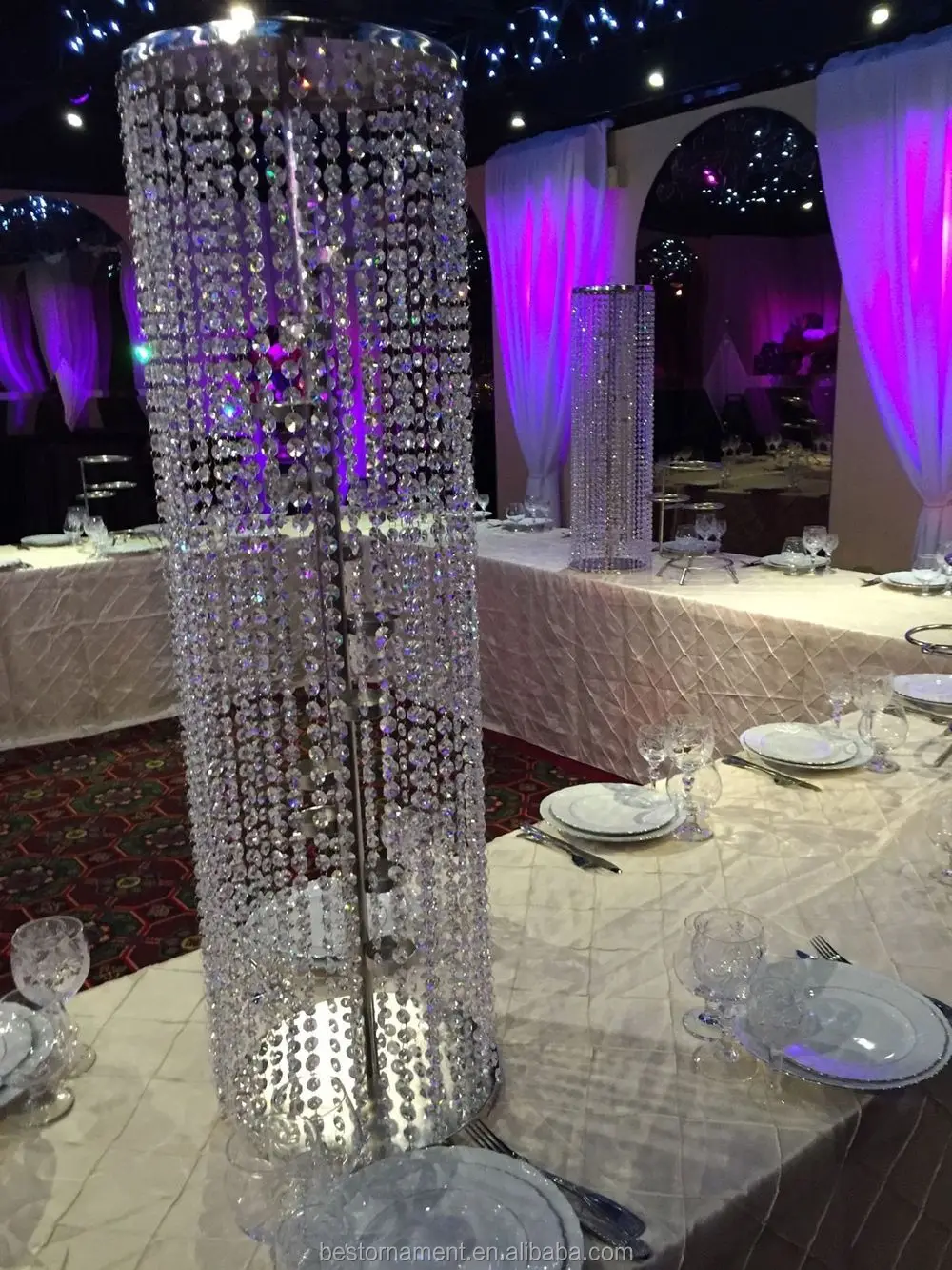 How to Make Lighted Wedding Columns Homemade - Crystal Party Center