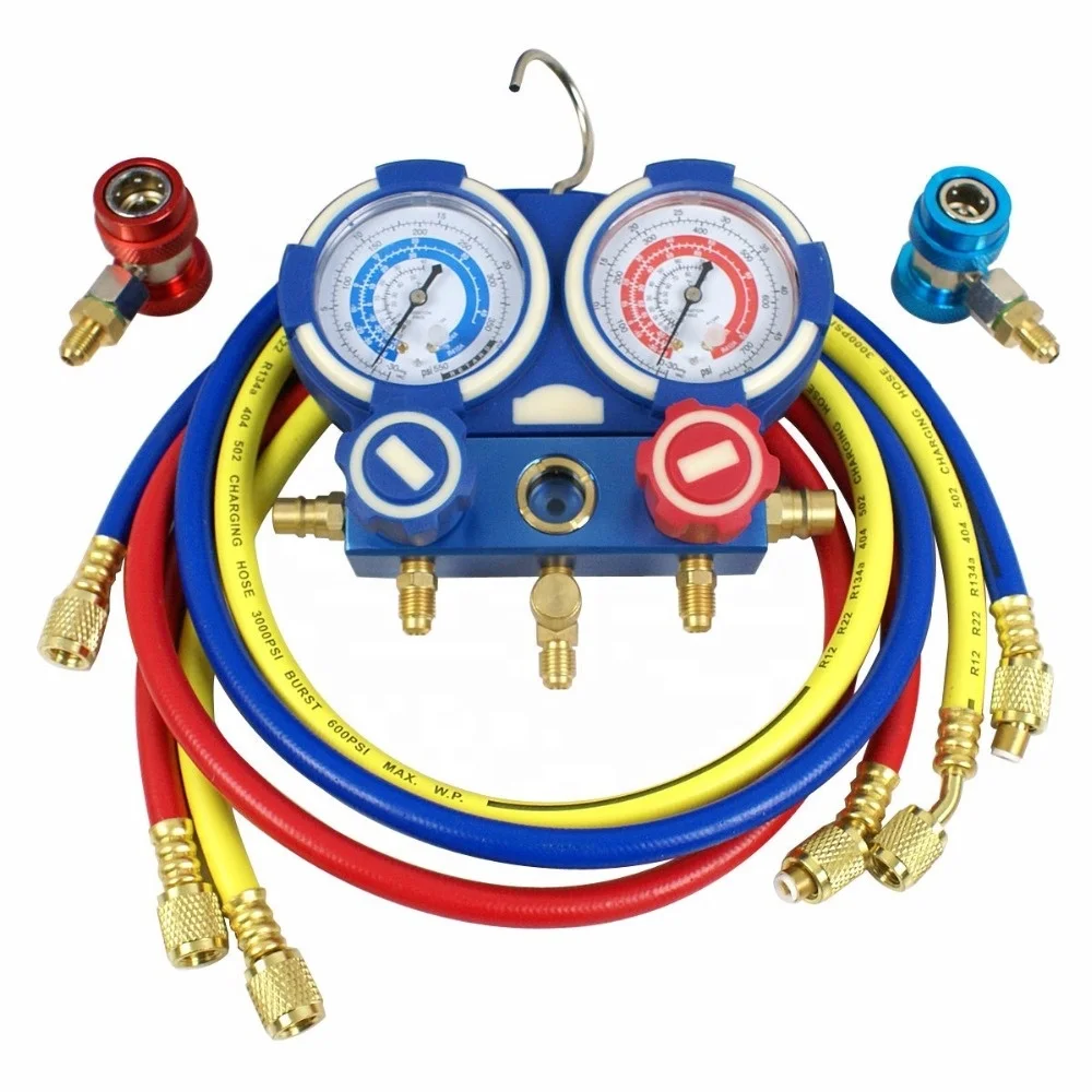 R600 Manifold Gauge Kältemittel-manometer Mit Lades Ch Lauch - Buy ...