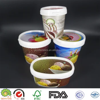 16 Oz Disposable Plastic Ice Cream Container With Lid - Buy Ice Cream ...
