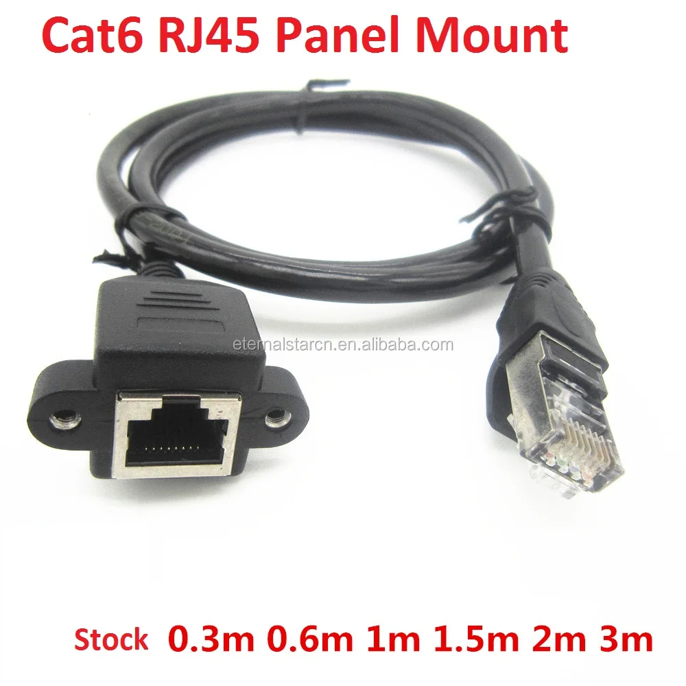Rj45 Right Angle Ethernet Cable Cat5e Ethernet Panel Mount Waterproof ...