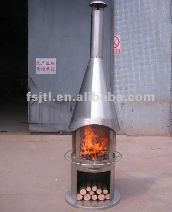 Outdoor BBQ Grill with Smoke Extractor Heater Fireplace