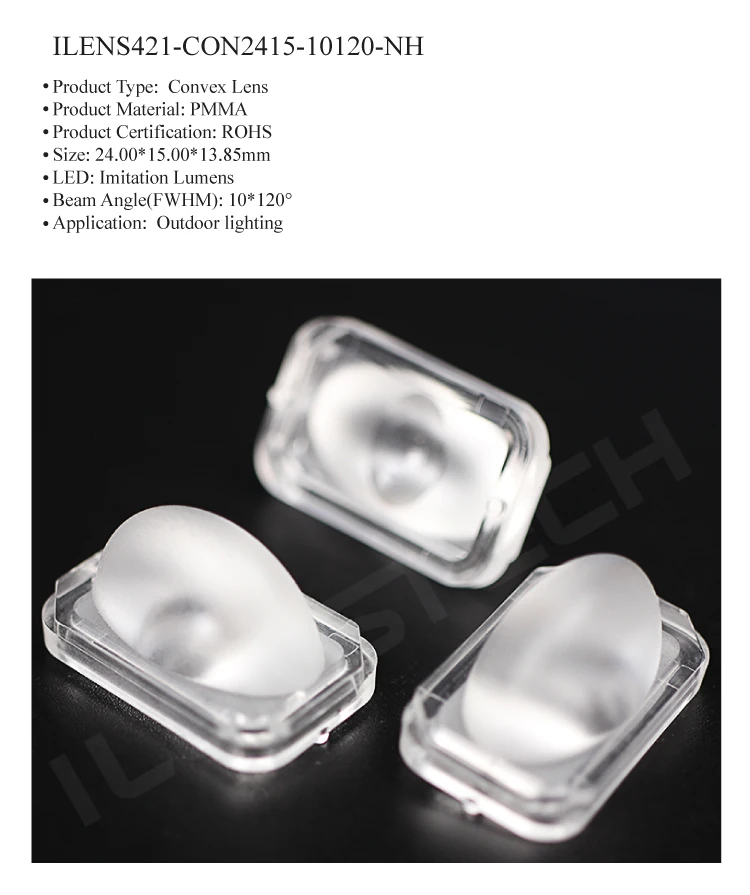 24mm led optical lens for Lumens led /acrylic led lens by ilenstech ...