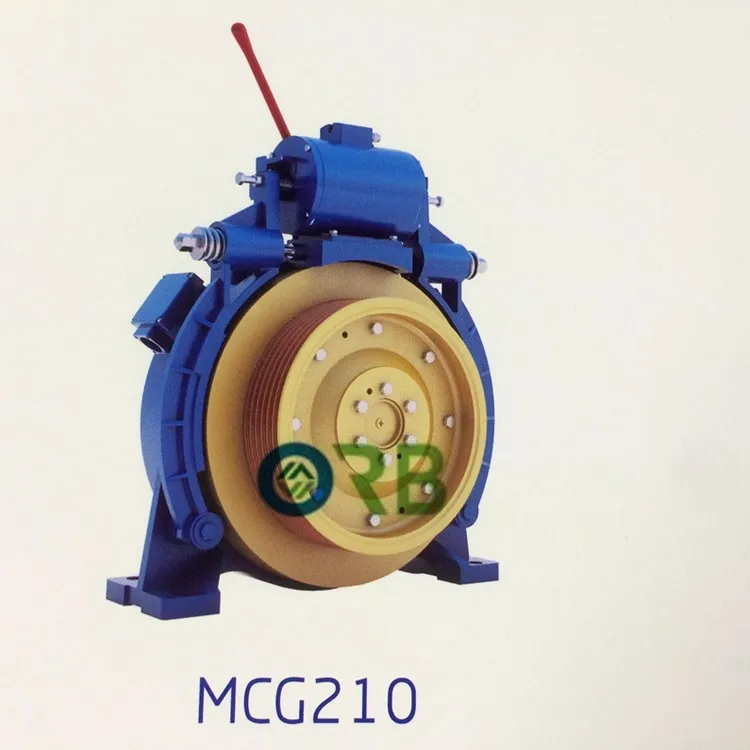 Gearless Elevator Drive Motor Elevator Parts Pm Traction Machine Mcg100 ...