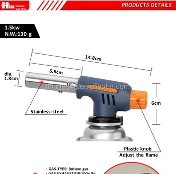 Micro Flame Mini Gas Cutting Butane Propane Piezo Ignition Blow Camping ...