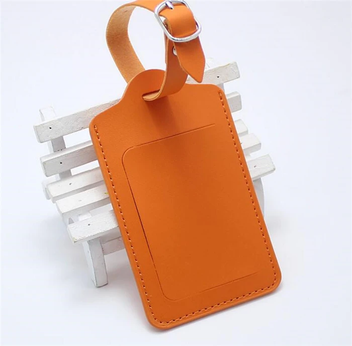 Bulk Colorful Blank Travel Airplane Plain PU Leather Luggage Tag Custom ...