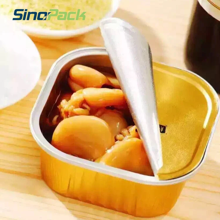 300ml Square Sealable & Retort-able Aluminum Tray With Lid Used To Pet ...