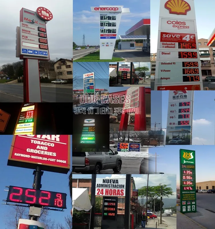 Big Sale Us Regular Gas Station Led Price Changers Sign 7 Segment Led ...